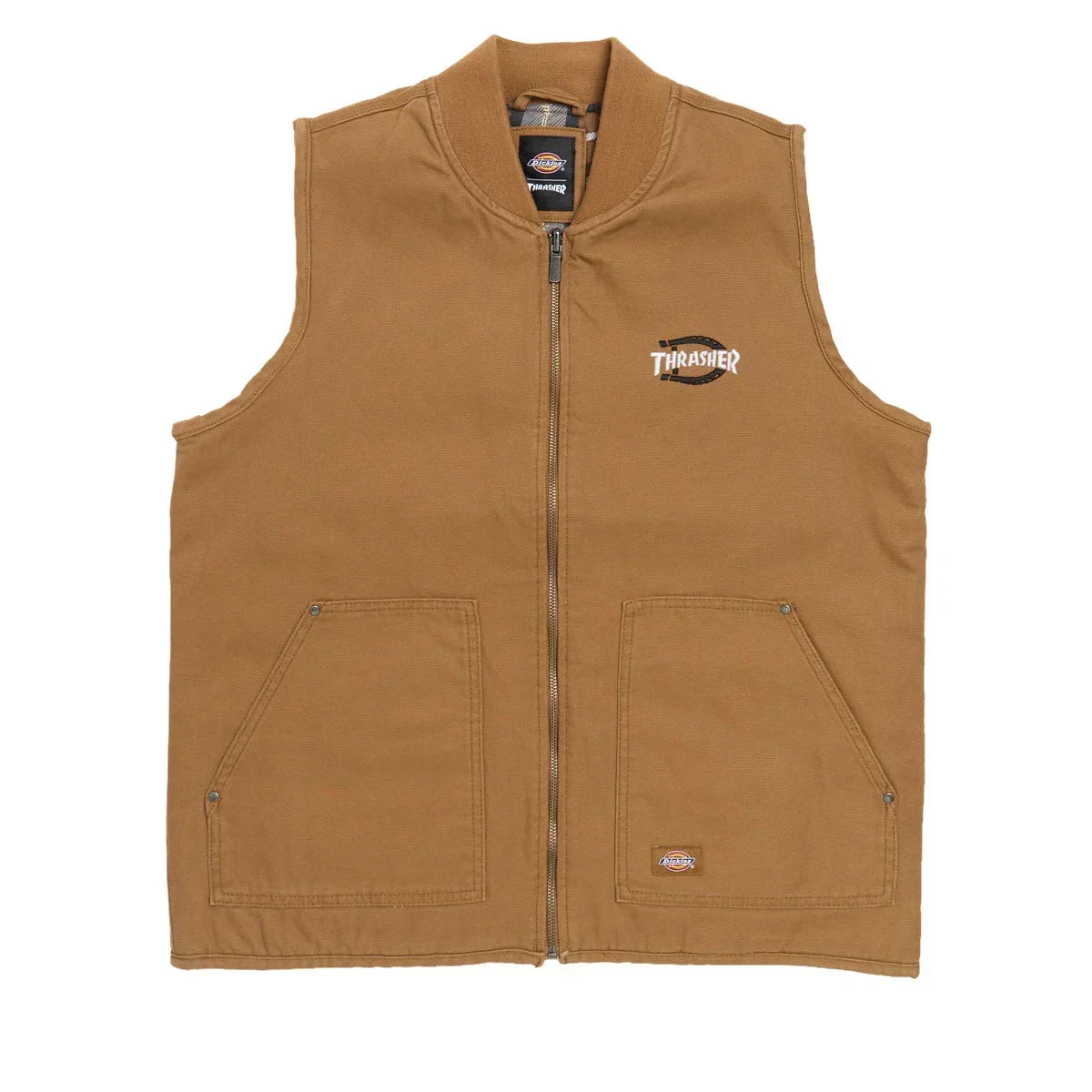 DICKIES x THRASHER Reversible Vest Brown Duck – Impact Skate